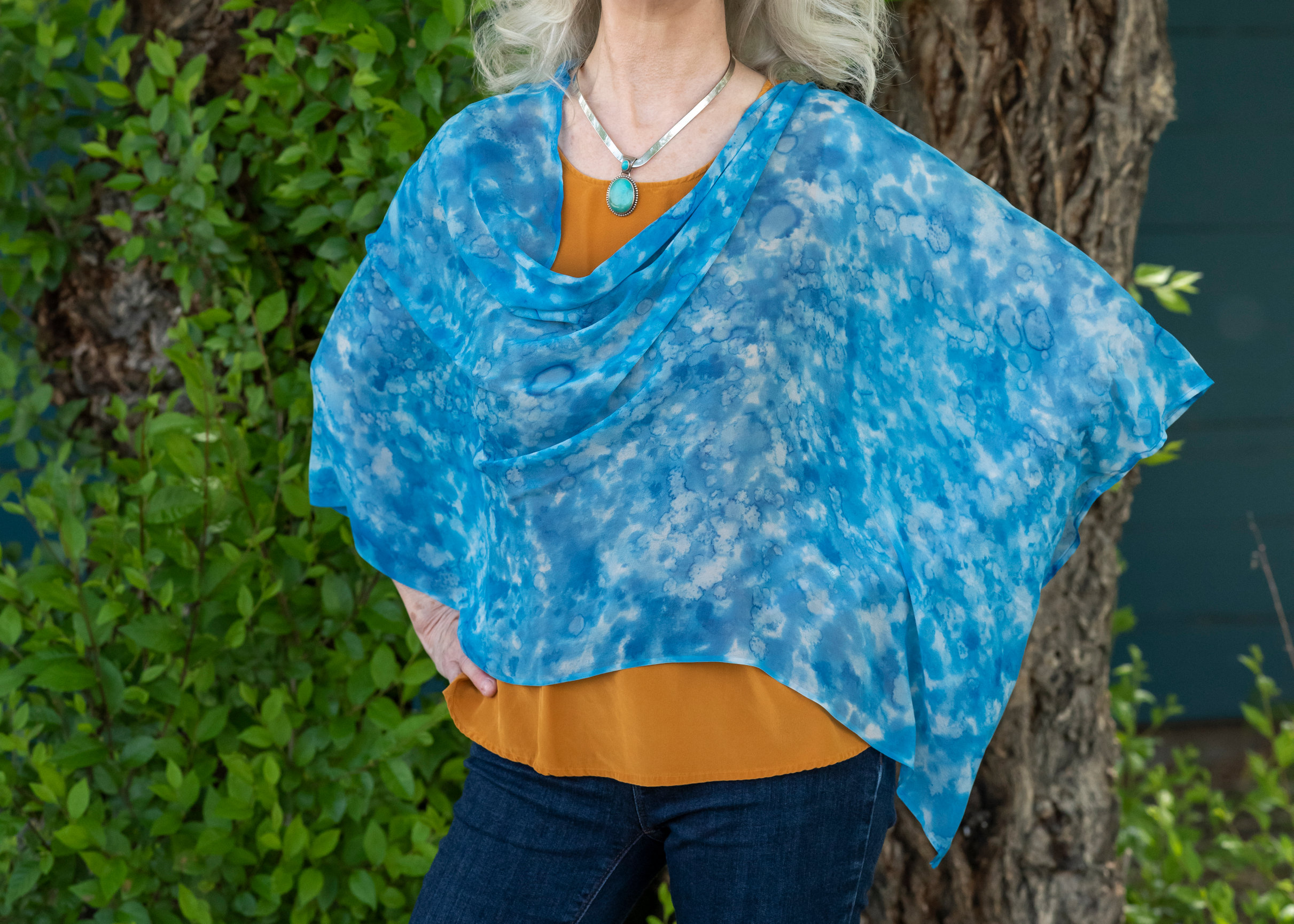 Sapphire Blue Caplet - Lisa Archer Silks