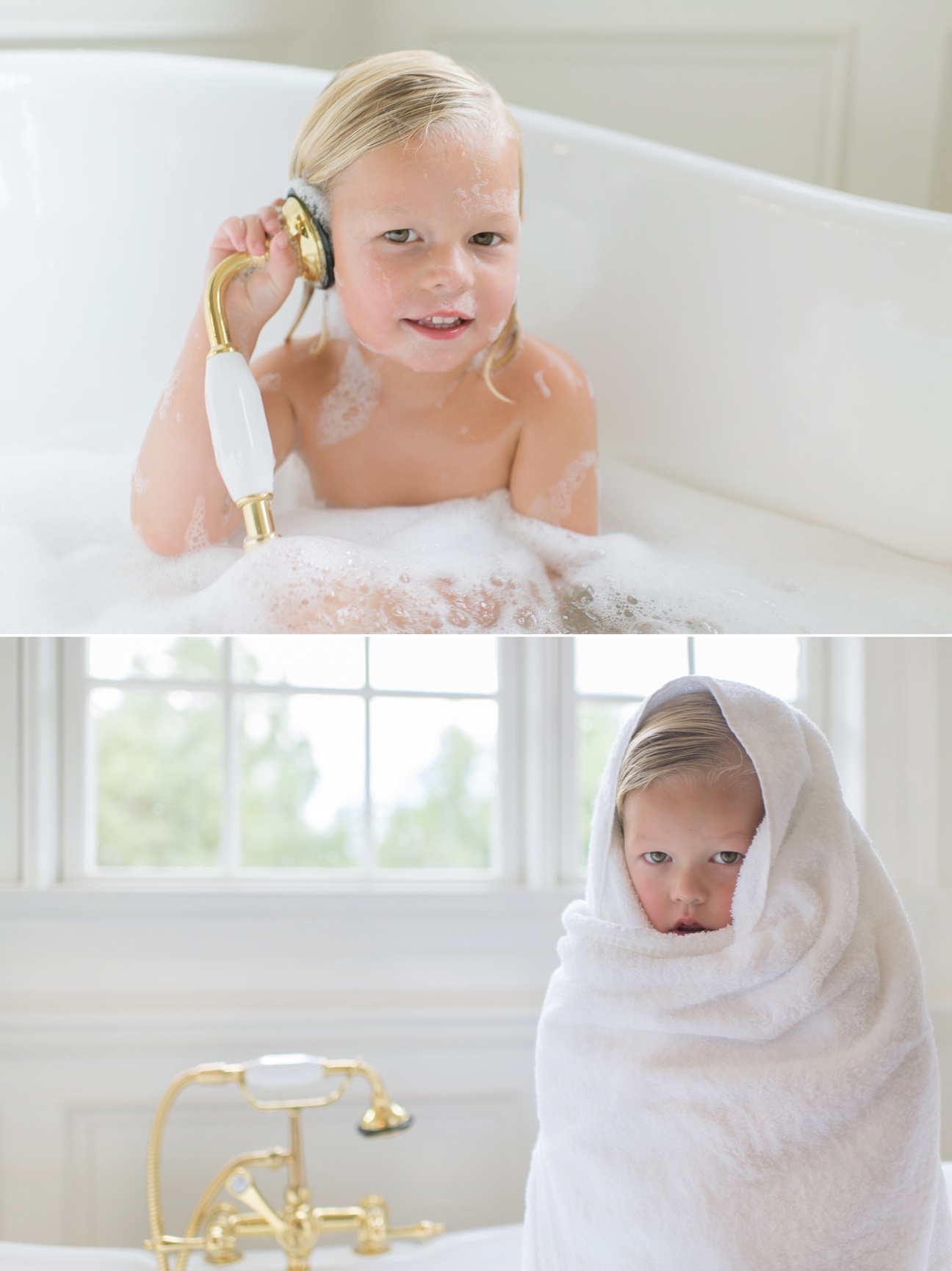 Modern Lifestyle Bathtub Portrait Session