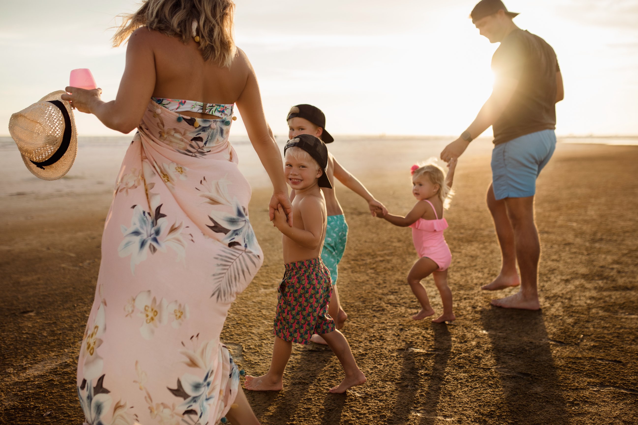 Golden Light Family Beach Session - Alisa Sue Photography