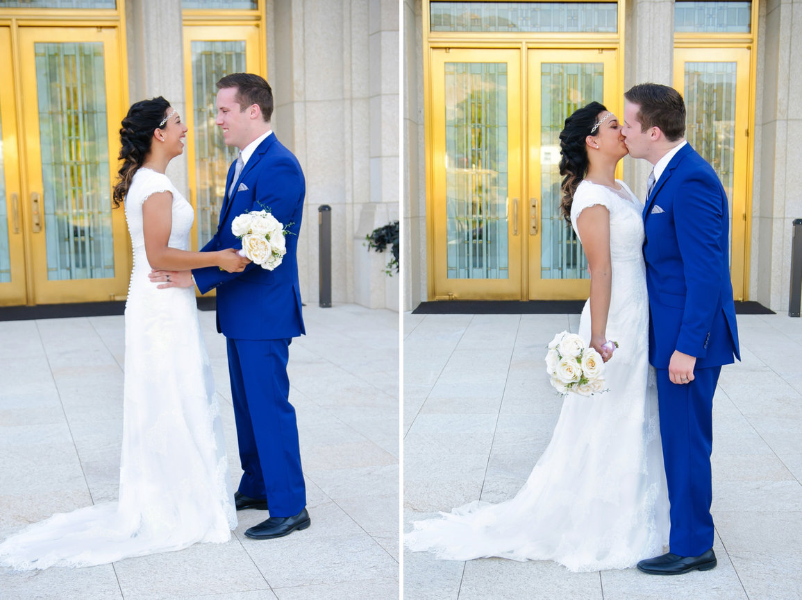 Victoria & Chris: Ogden Temple First Look - Erin Langford Photo