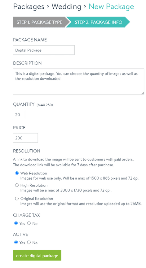 How do I set up Packages? - PhotoBiz Knowledge Base