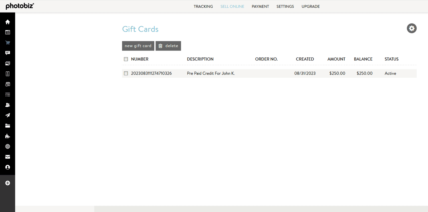 How to use Gift Cards for Deposits - PhotoBiz Knowledge Base