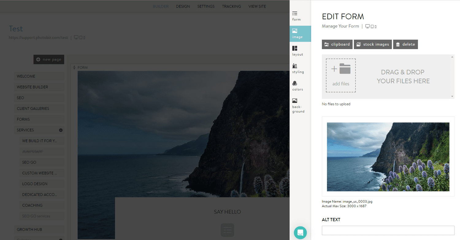 How To Use Form Blocks - PhotoBiz Knowledge Base