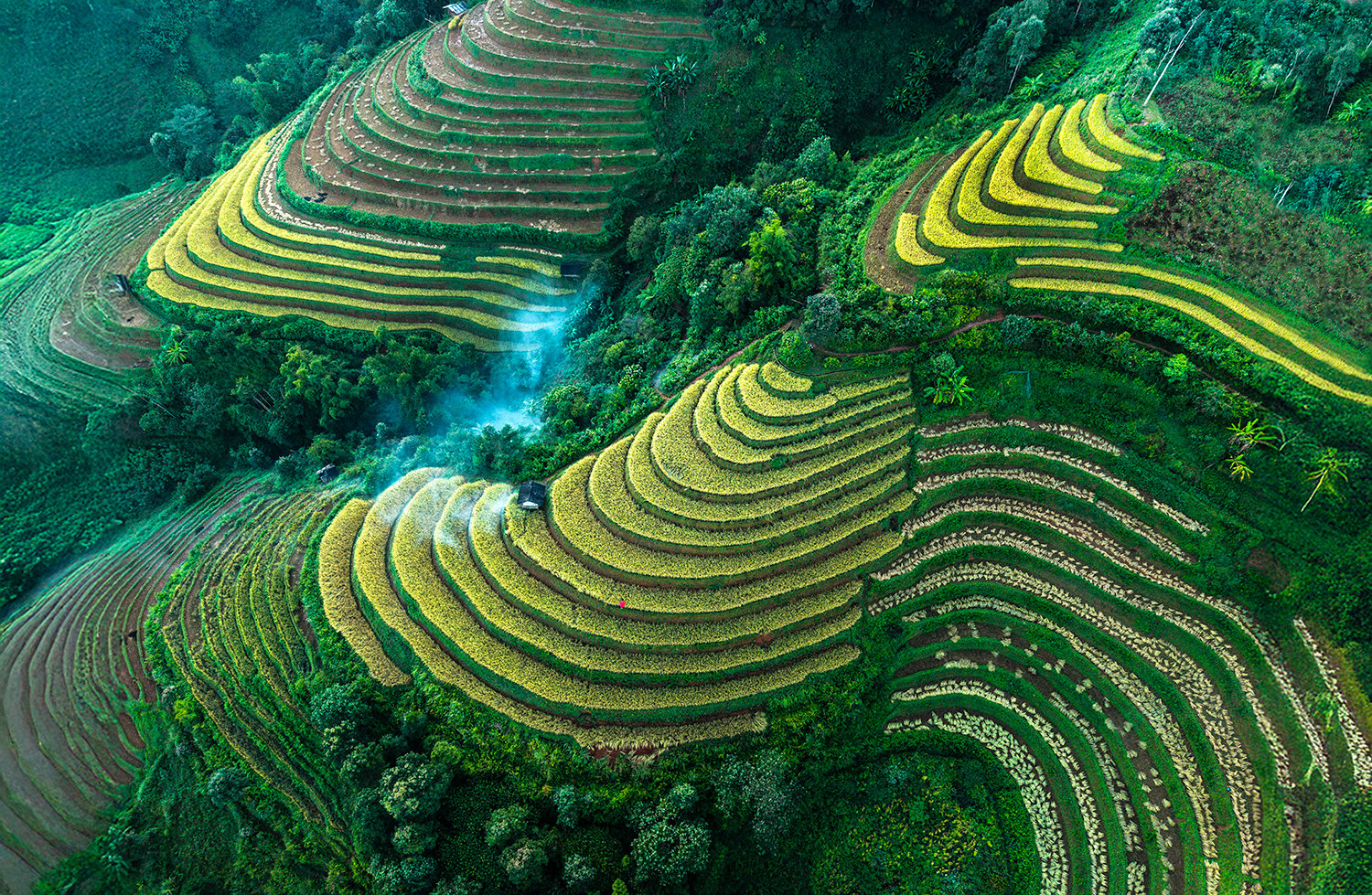 Mountains carved into terraces - Jim Zuckerman photography & photo tours