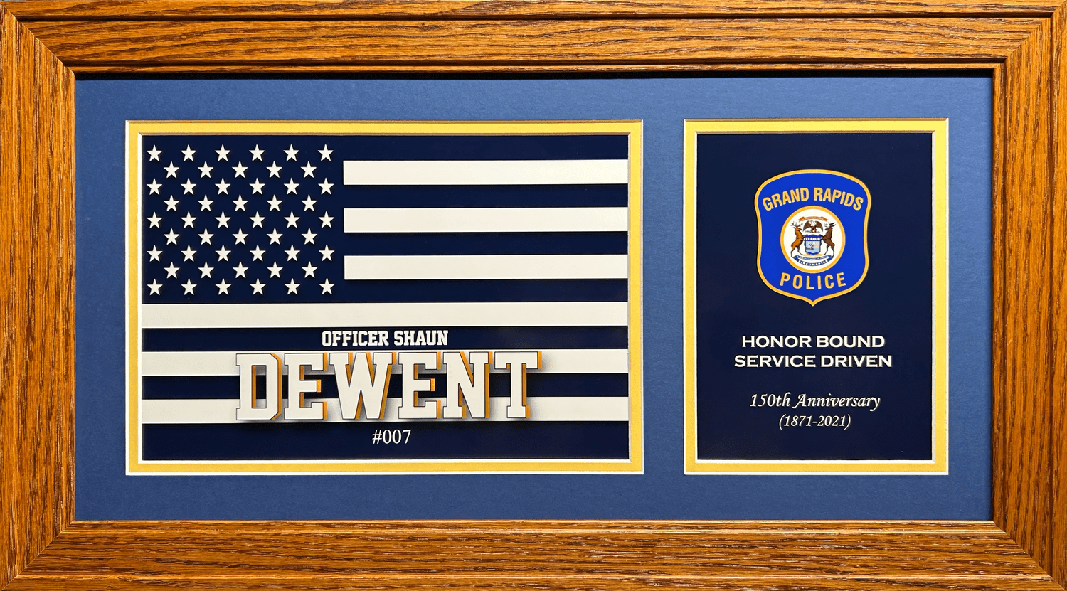 Name Art Prints: Service Plaques for police officers