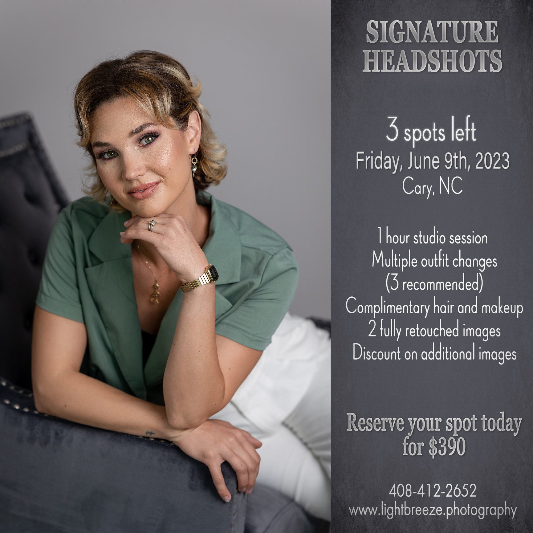 Signature Headshot Marathon in June, 2023 - Light Breeze Photography