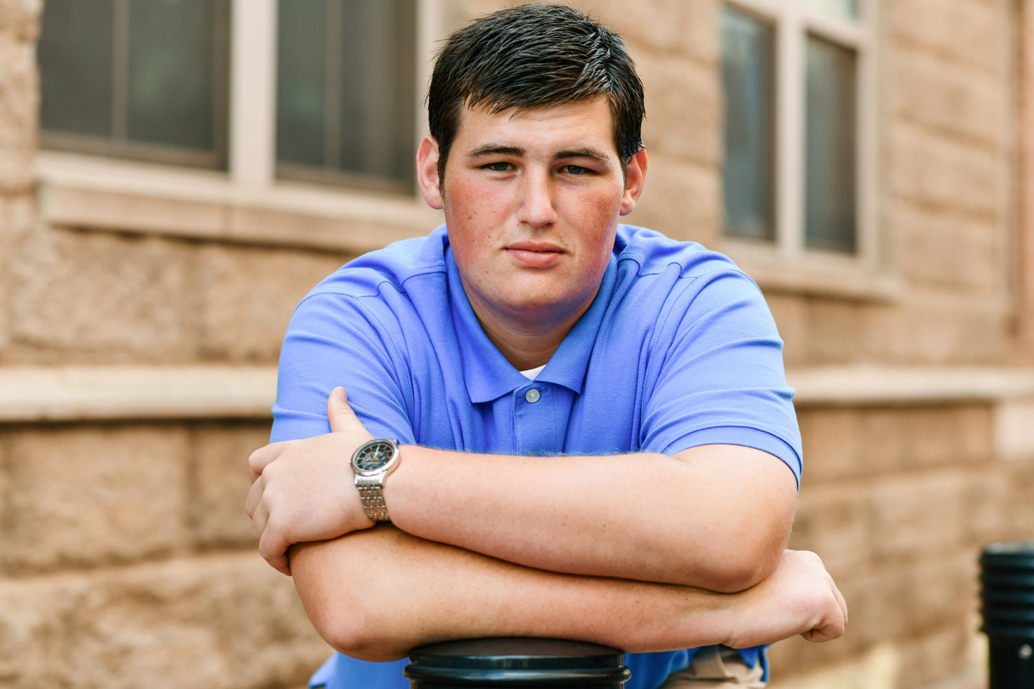 Downtown Columbus Senior Guy Shoot with Hogan